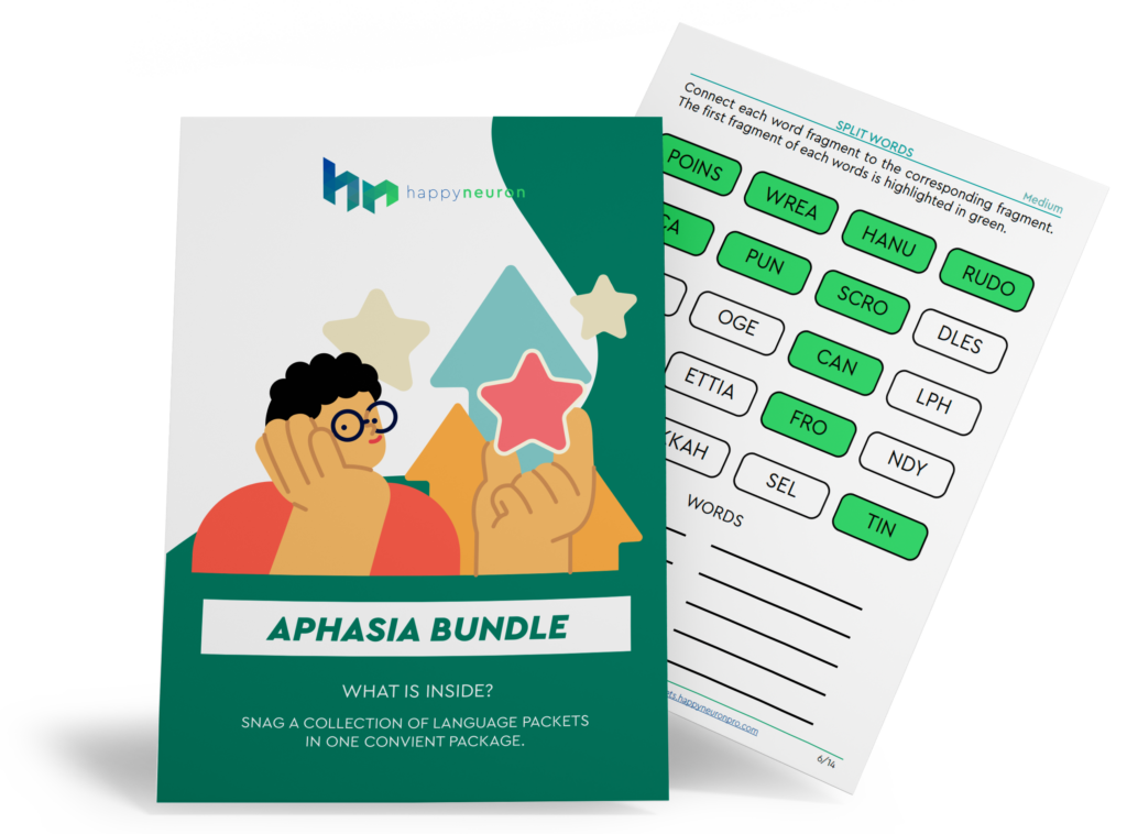Aphasia Bundle - HappyNeuronPro Worksheets