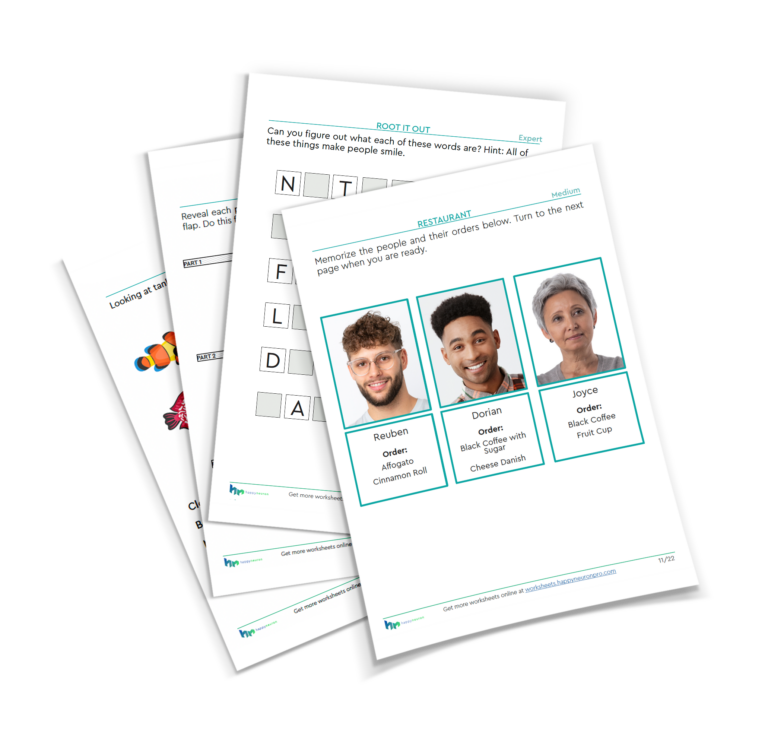 Shop HappyNeuron Pro Worksheets - Official Store