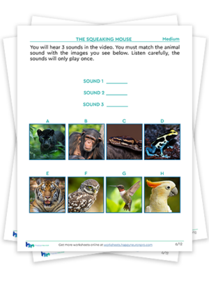 Visual Attention Worksheets & Activities | Science-based - PDF