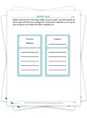 Free Executive Function Worksheets | Download and Print Today