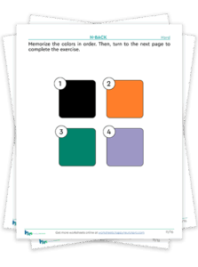 Verbal Memory Worksheets | HappyNeuronPro Worksheets