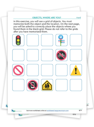 Printable Attention Worksheets for Kids | HappyNeuron Pro