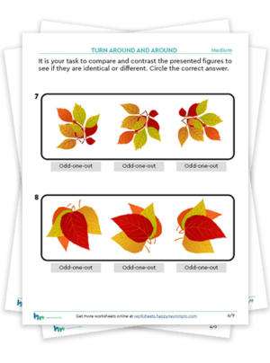 Falling Leaves Cognitive Worksheets | Visual-Spatial Abilities | PDF