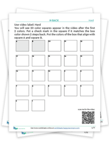 Mini-packet #43 - | Working Memory Activities