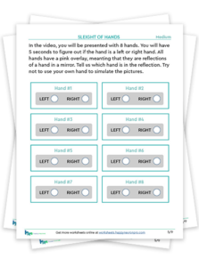 Left and Right Hand Activities | Great for Adults & Kids - PDF