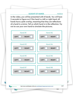 Left and Right Hand Activities | Great for Adults & Kids - PDF