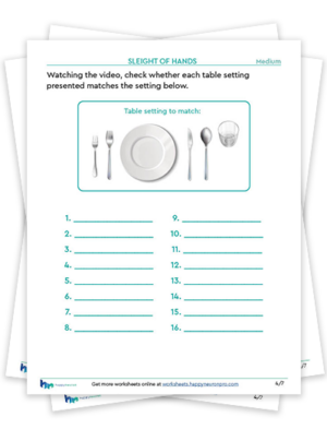 Enhance Your Table Setting Skills | Hybrid Activity