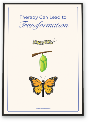 Therapy Transformation Poster Printable | Clinician Office Decor