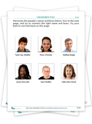 Cognitive Worksheets for Adults with Brain Injury | PDF