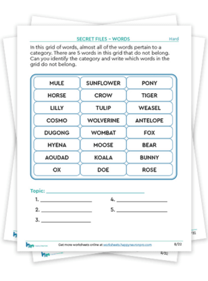 Verbal Attention Worksheet Packet | Printable PDF