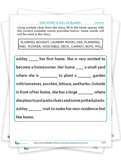 Printable Aphasia Activities Language Stimulation Worksheets