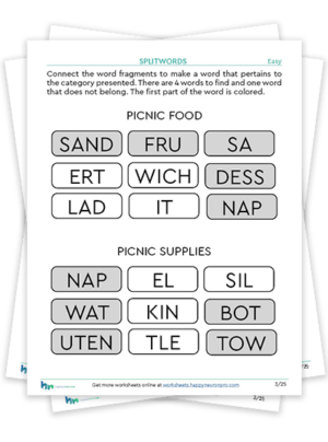 Cognitive Worksheets for Adults with Brain Injury | PDF