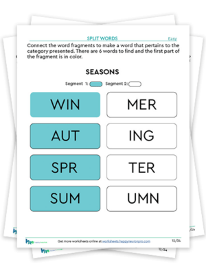 Verbal Fluency Worksheet - HappyNeuron Pro