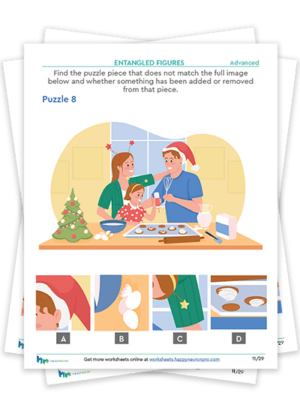 Christmas Therapy Worksheets | Activities for Adults & Kids | PDF