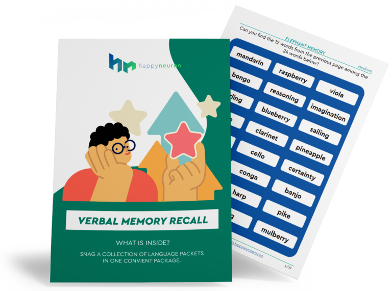 Verbal Memory Recall Bundle - HappyNeuronPro Worksheets