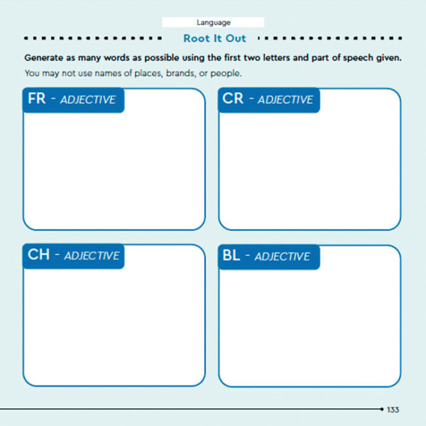 Cognitive Workbook - HappyNeuronPro Worksheets